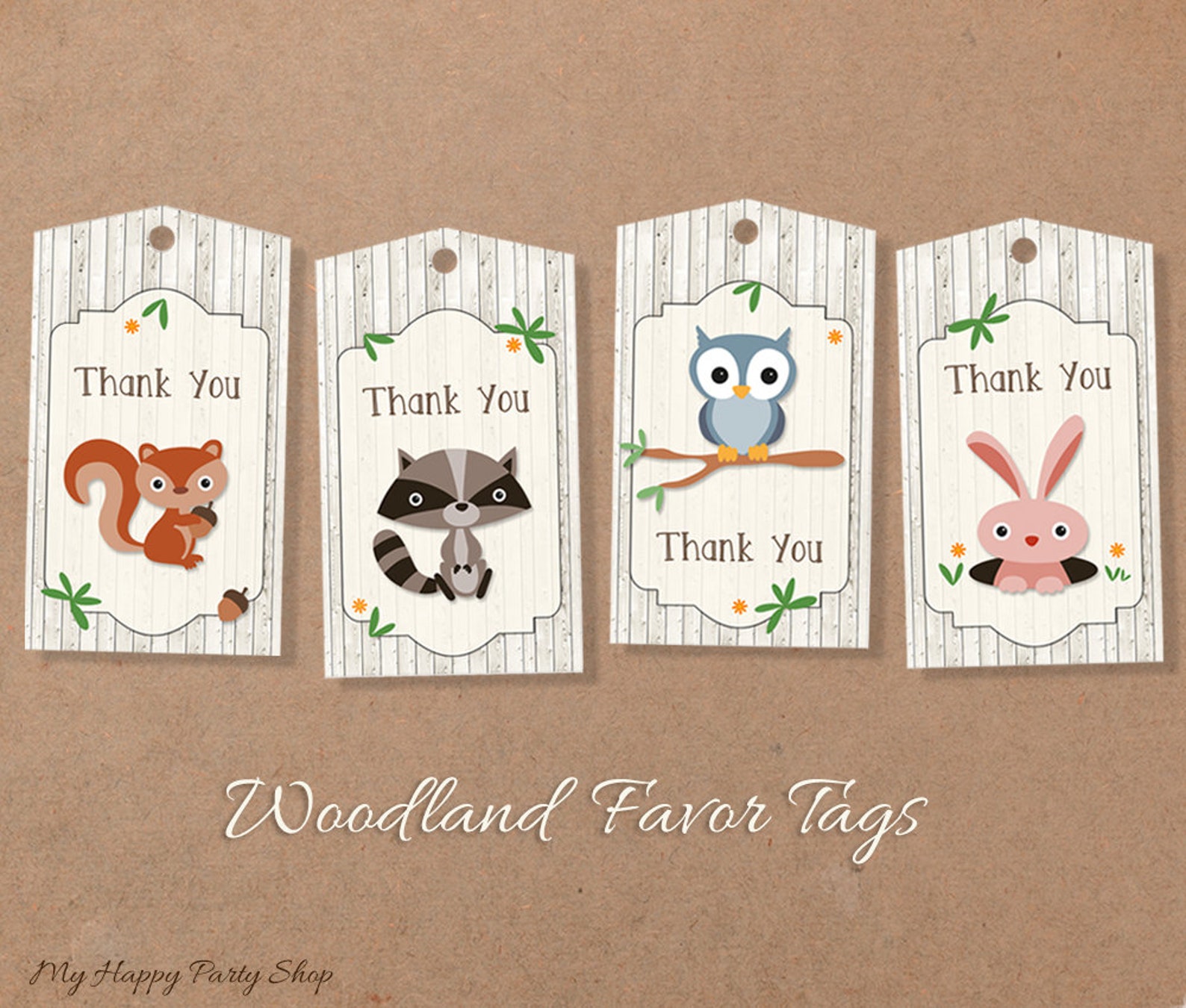 Woodland Birthday Banner, Printable Happy Birthday Banner, Woodland ...