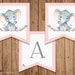 Pink Elephant Baby Shower Banner, PRINTABLE, Welcome Baby, Baby Girl ...