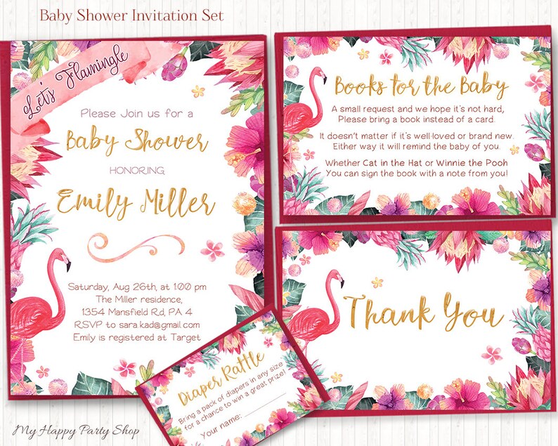 Tropical Favor Tags, PRINTABLE, Flamingo Favor Tags, Tropical Birthday ...