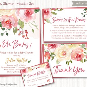 Custom God Bless Banner, PRINTABLE, DIY, Blush Roses, Girl, Baptism ...