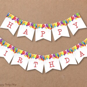 Balloons Favor Tags, PRINTABLE, Balloons Thank You Tags, Birthday ...