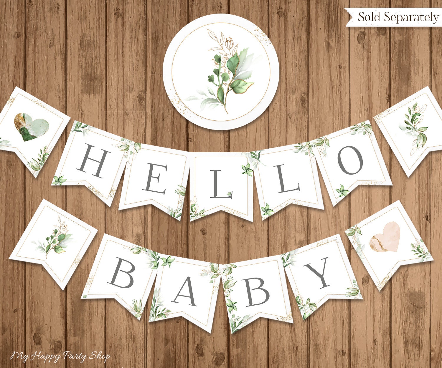 Baby in Bloom Banner PRINTABLE Greenery Welcome Baby Floral - Etsy Canada