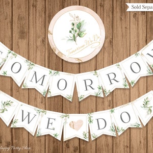 Miss to Mrs Banner, Printable, Bridal Shower Banner, Greenery Banner ...