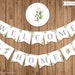Welcome Baby Banner PRINTABLE Greenery Welcome Baby Floral - Etsy