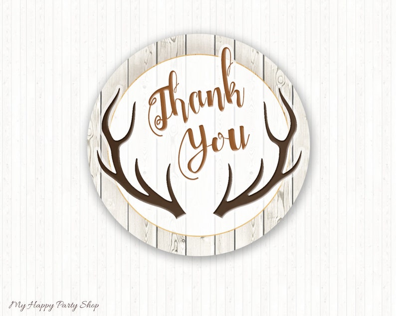 Deer Birthday Banner, Printable Happy Birthday Banner, Woodland Party ...