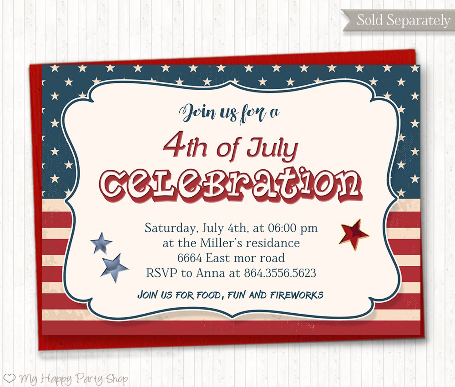 God Bless America Banner Printable 4th of July Banner Red - Etsy