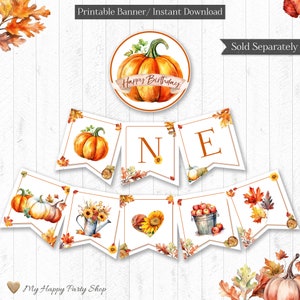 Little Pumpkin Banner, PRINTABLE, Welcome Baby Banner, Fall Baby Shower ...
