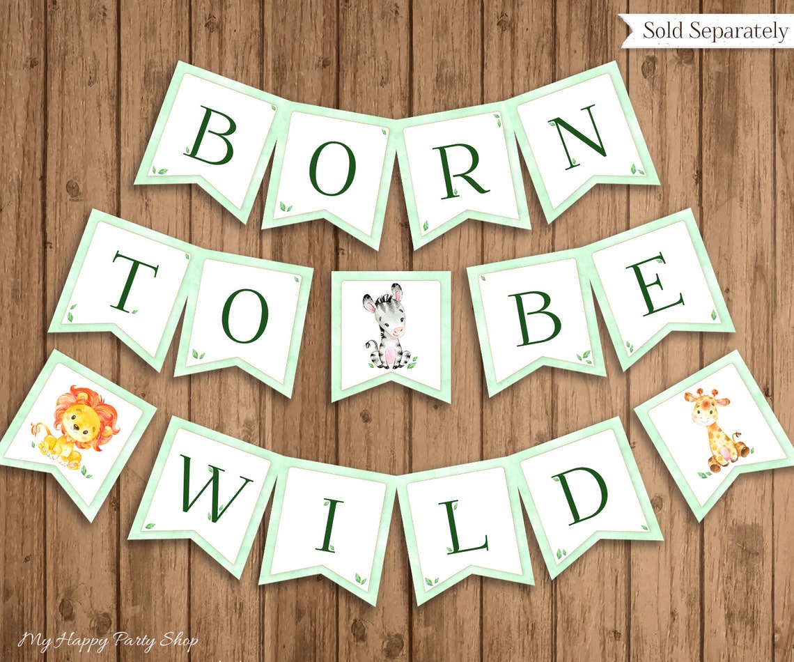 Baby Welcome Home Banner PRINTABLE Safari Baby Shower - Etsy