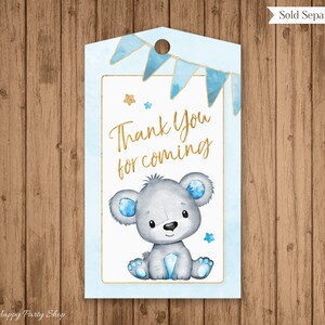 Teddy Bear Cupcake Toppers, PRINTABLE, 2" Circles, Baby Shower Decor ...