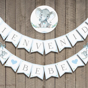 Welcome Home Banner, PRINTABLE, Elephant Welcome Baby, Baby Boy Banner ...