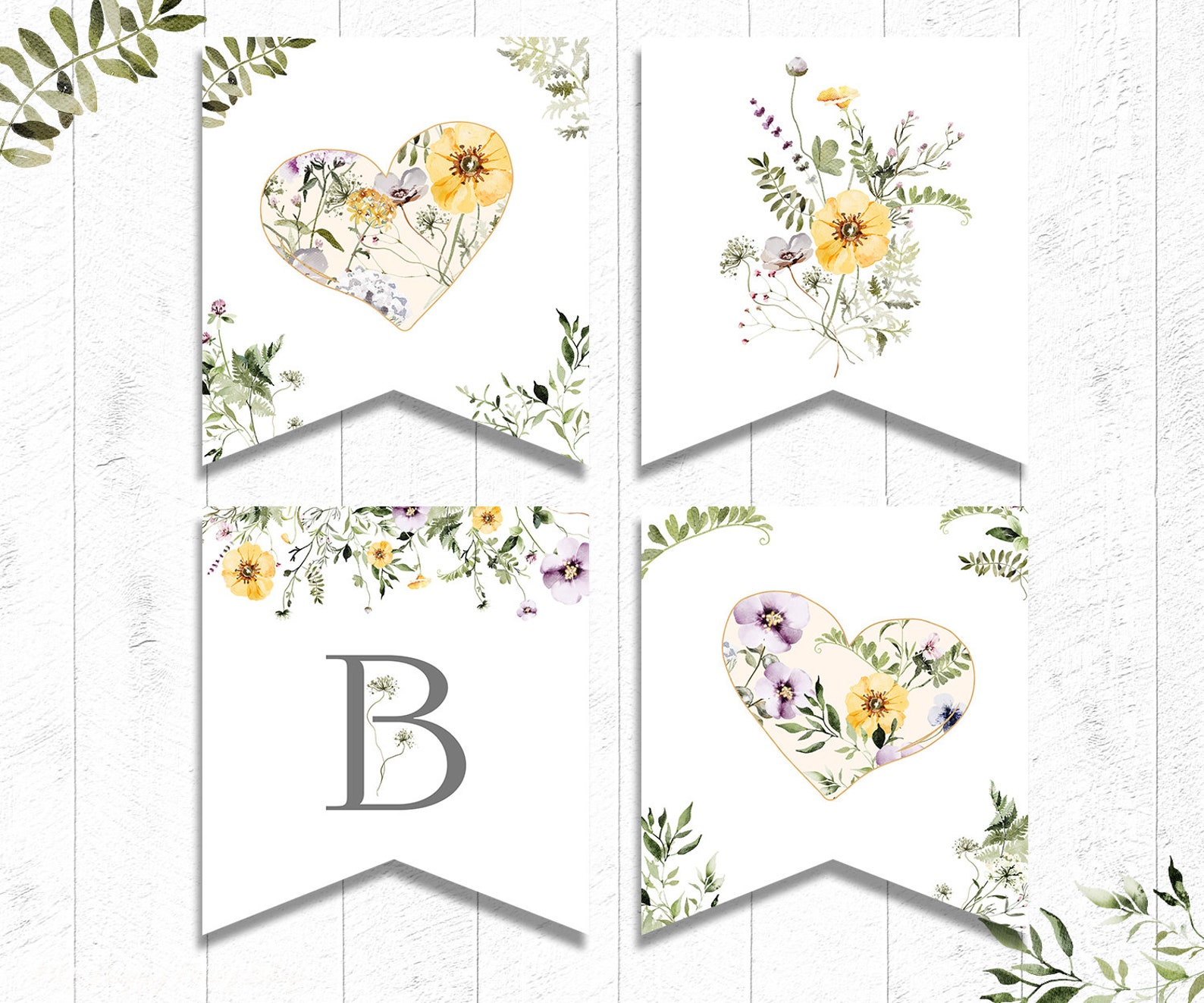 Baby in Bloom Banner PRINTABLE DIY Wildflower Floral - Etsy