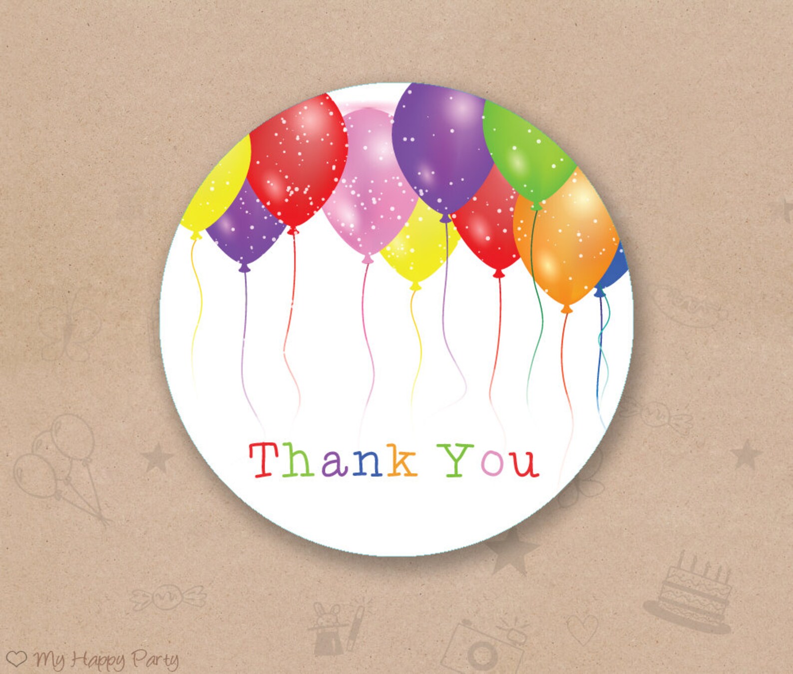 Balloons Happy Birthday Banner PRINTABLE Balloons Party - Etsy