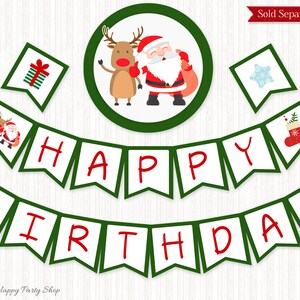 Christmas Banner, PRINTABLE, Merry Christmas Banner, Christmas Party ...