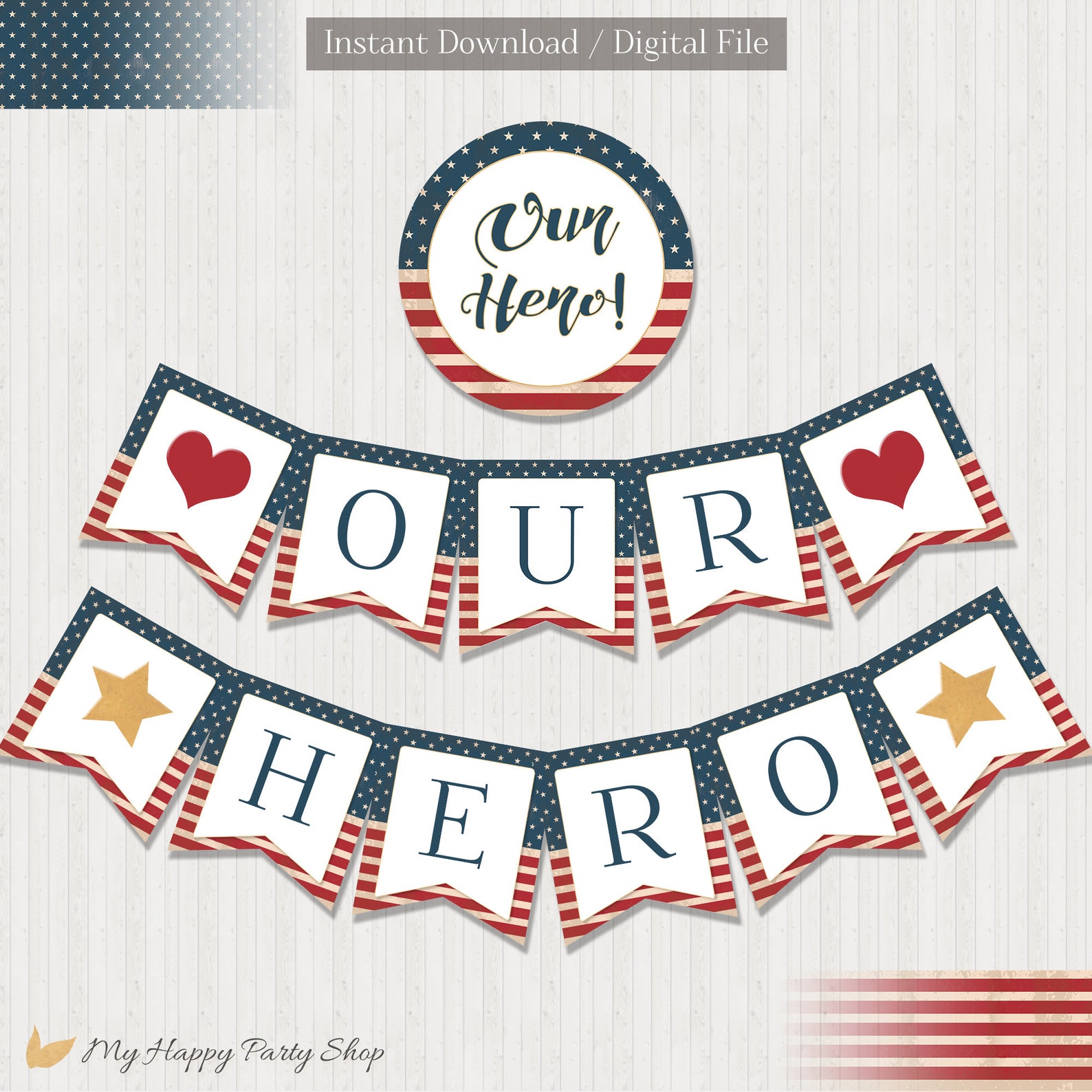 Welcome Back Banner America Flag Printable Military - Etsy