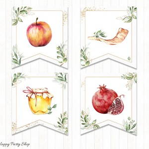 Shana Tova Banner. PRINTABLE, Rosh Hashanah Decor, Jewish New Year ...