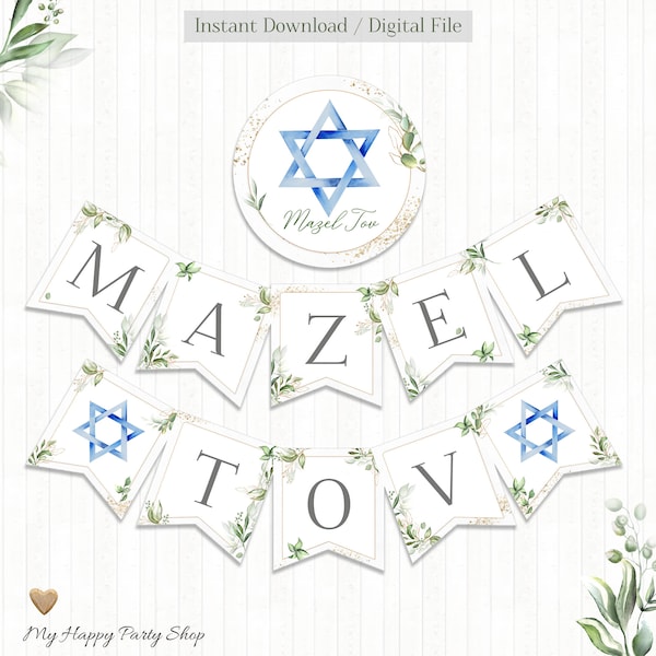 Mazel Tov Banner - Etsy