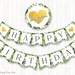 Tropical Happy Birthday Banner, PRINTABLE, Summer Birthday, Birthday ...
