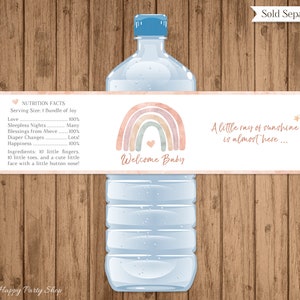 Rainbow Baby Shower Banner, PRINTABLE, Welcome Baby, Blush Rainbow ...