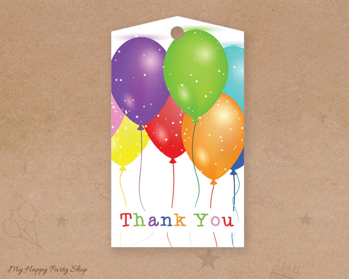 Balloons Happy Birthday Banner PRINTABLE Balloons Party - Etsy