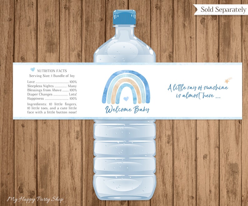 Rainbow Welcome Home Banner PRINTABLE Welcome Baby Blue - Etsy