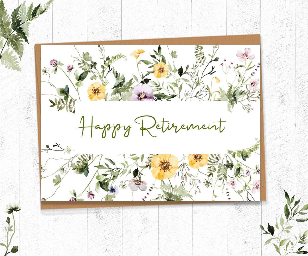 Happy Retirement Greeting Card, PRINTABLE, Happy Retirement, Retirement ...