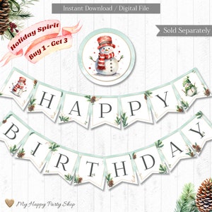 Hello Winter Banner, PRINTABLE, Welcome Winter Flag, Winter Party Decor ...