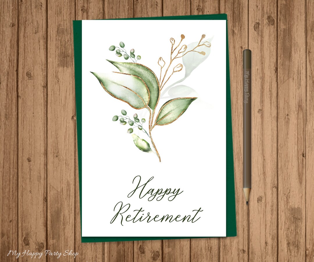 Happy Retirement Greeting Card, PRINTABLE, Happy Retirement, Retirement ...