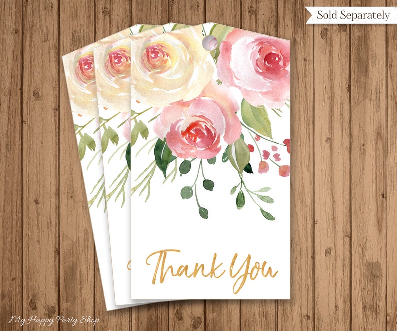 Baby in Bloom Banner PRINTABLE DIY Pink Roses Blush Roses - Etsy