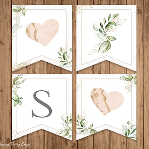 Miss to Mrs Banner, Printable, Bridal Shower Banner, Greenery Banner ...