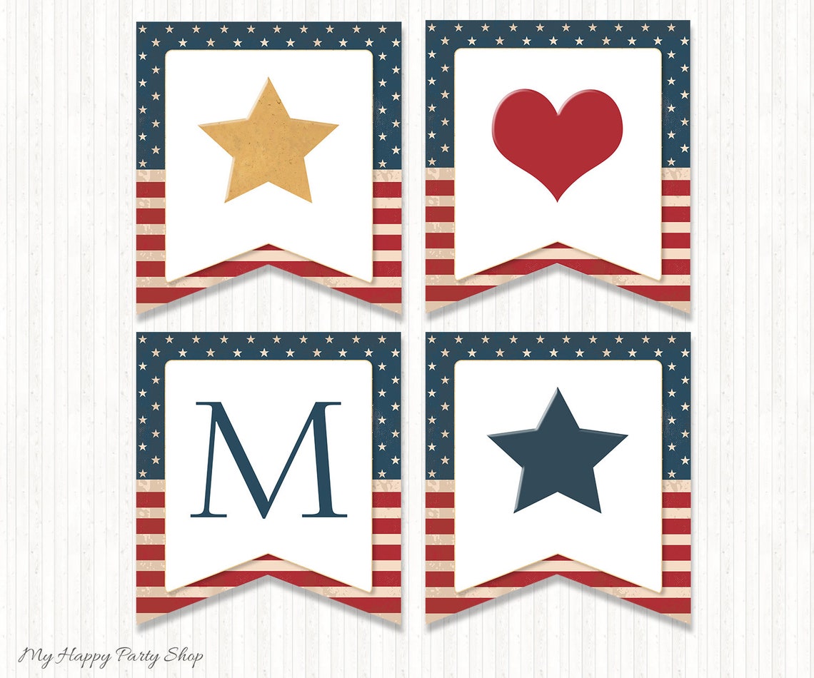 Welcome Back Banner America Flag Printable Military - Etsy