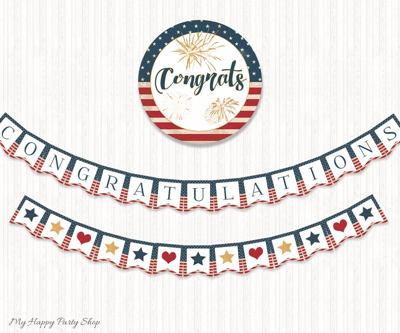 Congratulations Banner, Printable, US Army Congrats Banner, Retirement ...