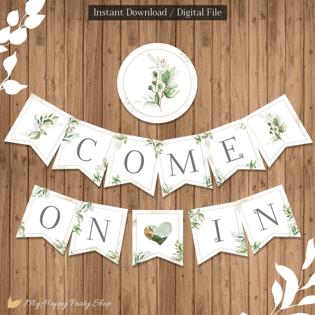 Come on in Banner, PRINTABLE, Welcome Banner, Welcome Sign, Door ...