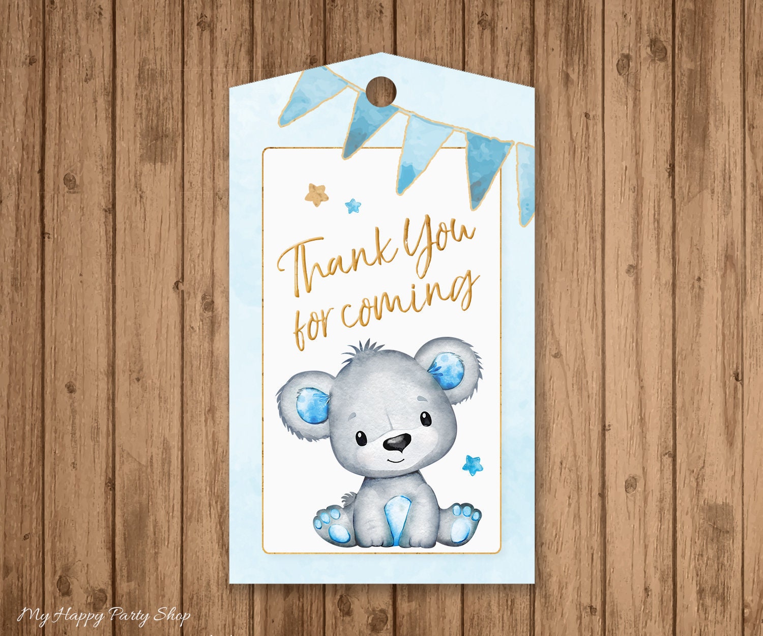 Teddy Bear Favor Tags PRINTABLE Cute Bear Tags Baby Shower | Etsy