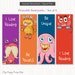 Monsters Bookmarks Printable Set of 8 Cute Monsters Books - Etsy