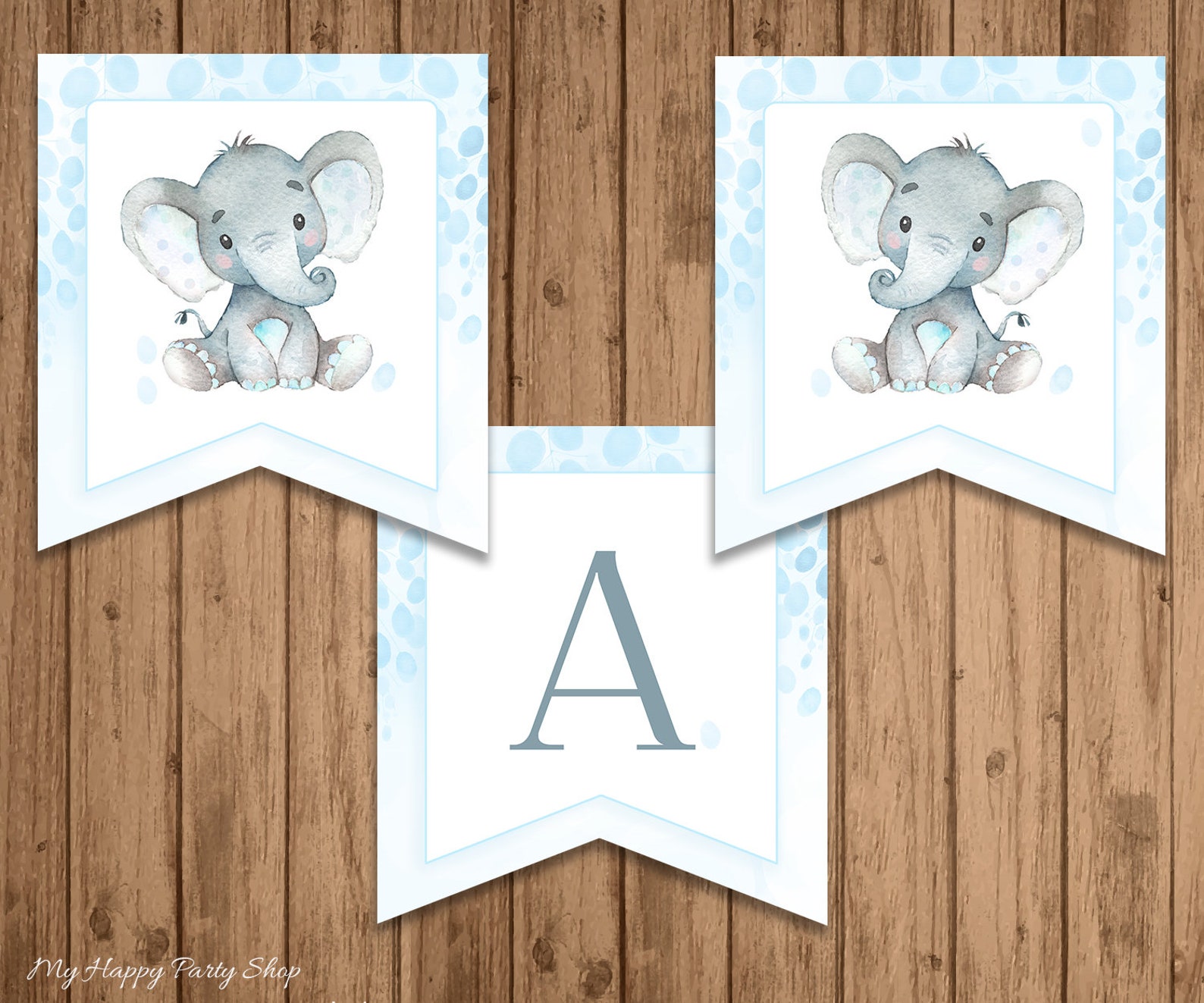 Elephant Baby Shower Banner PRINTABLE Welcome Baby Baby Boy - Etsy