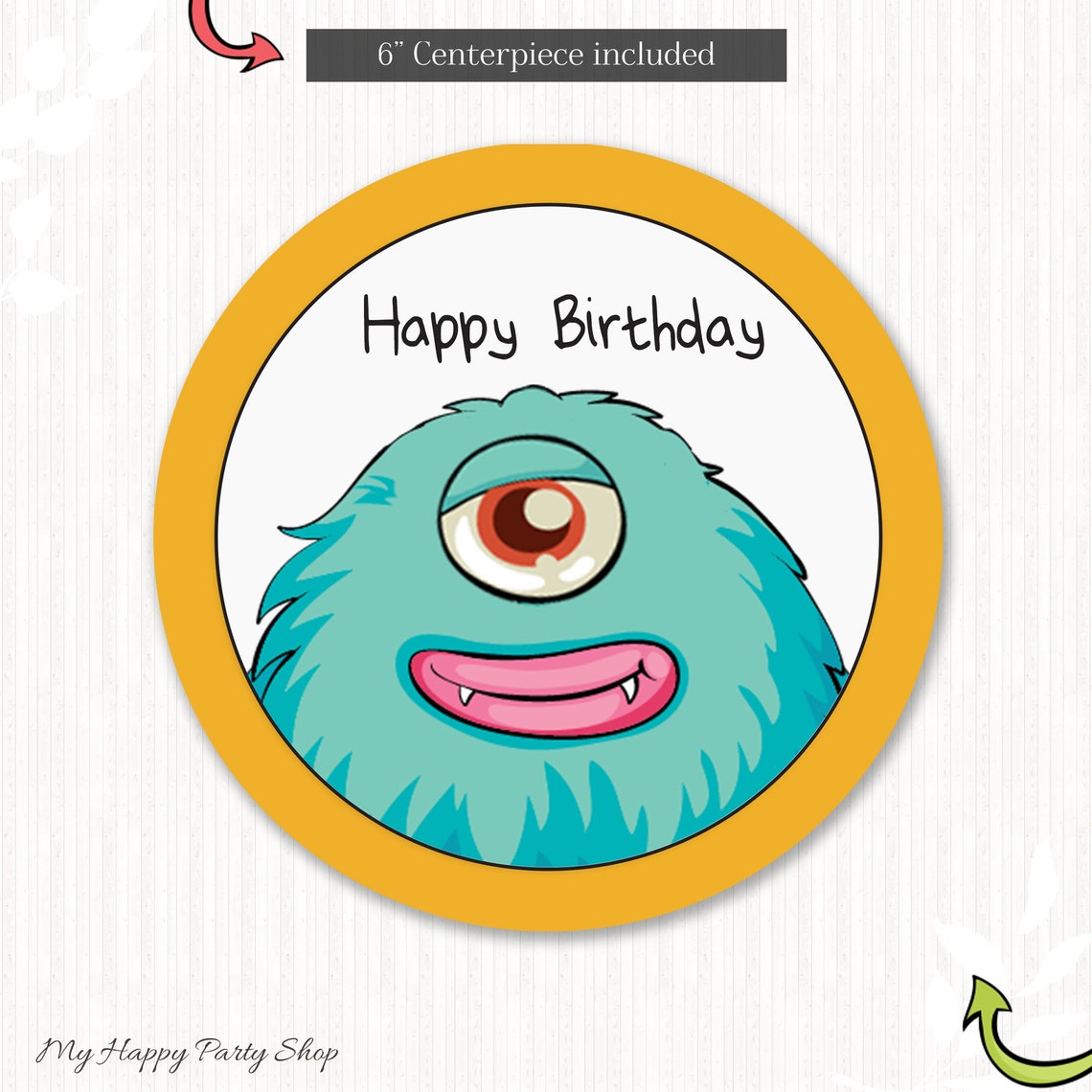 Monster Happy Birthday Banner PRINTABLE Monster Party Happy - Etsy
