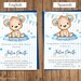 Boy Teddy Bear Baby Shower Spanish Invitation Set, PRINTABLE ...