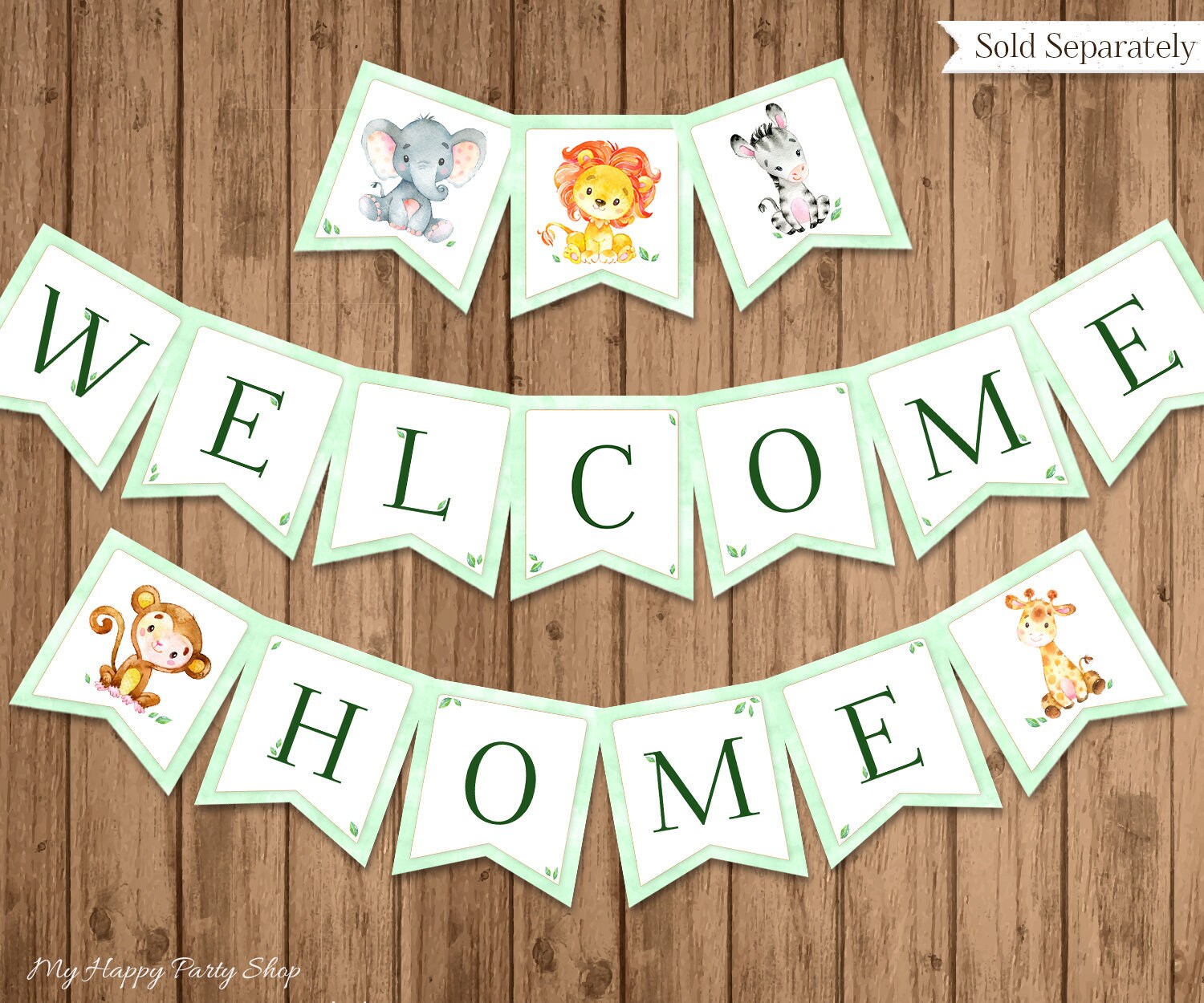 Safari Banner PRINTABLE Safari Baby Shower Banner Welcome | Etsy UK