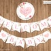 Baby in Bloom Banner, PRINTABLE, DIY, Pink Roses, Blush Roses, Roses ...