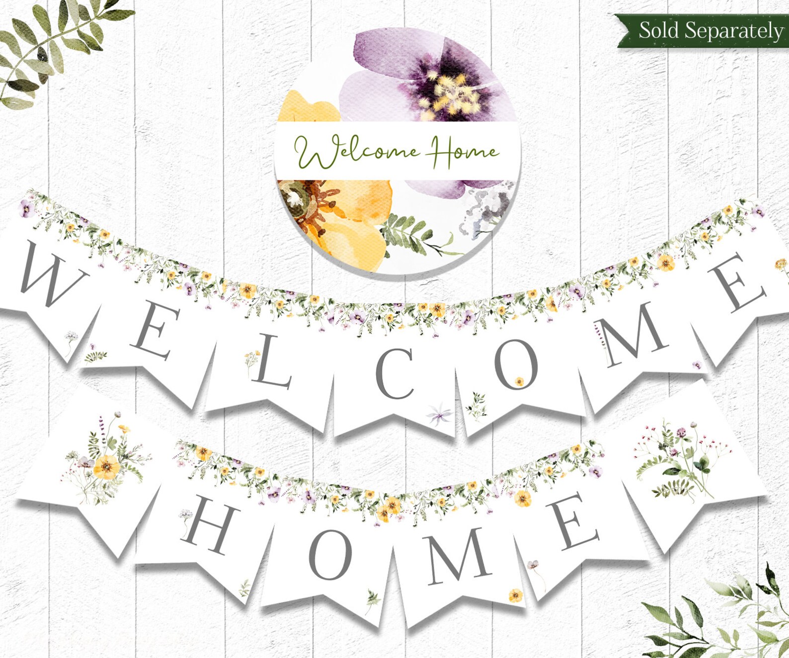 Happy Birthday Banner PRINTABLE Floral Birthday Banner | Etsy