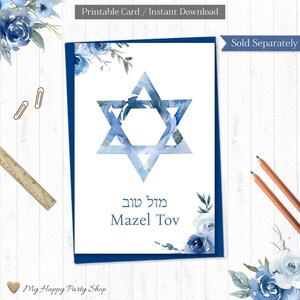 Mazel Tov Banner, Custom Name, PRINTABLE, Bar or Bat Mitzvah, Congrats ...