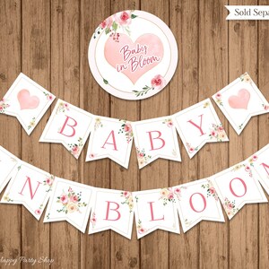 It's a Girl Banner, PRINTABLE, DIY, Roses Baby Shower Banner, Welcome ...
