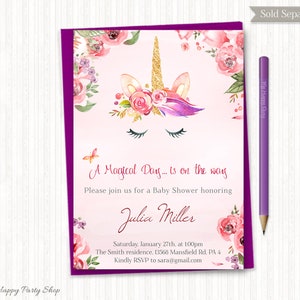 Unicorn Baby Shower Banner PRINTABLE Welcome Baby Banner - Etsy