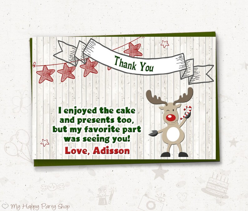 Christmas Gift Tags PRINTABLE Cute Deer Christmas Tags | Etsy