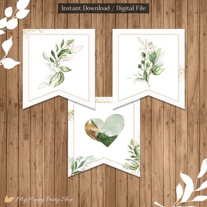 Thank You Banner, Printable, Thank You Sign, Thank You Photo, Greenery ...