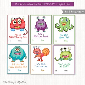Monsters Bookmarks, Printable, Set of 8, Cute Monsters, Books and ...