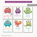 Monsters Bookmarks Printable Set of 8 Cute Monsters Books - Etsy