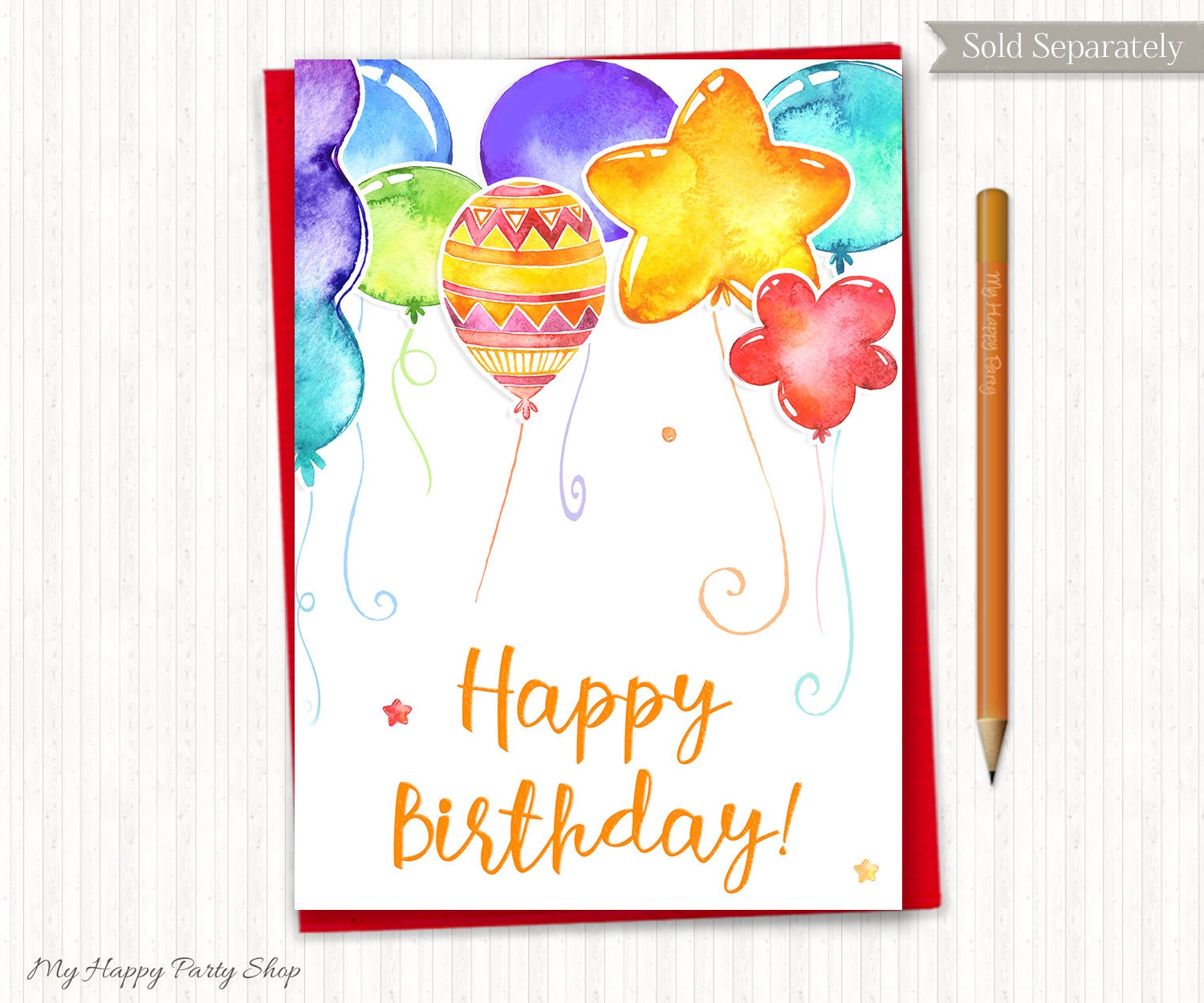 Balloons Happy Birthday Banner PRINTABLE Balloons Party - Etsy