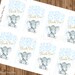 Elephant Favor Tags PRINTABLE Blue Elephant Tags Baby - Etsy
