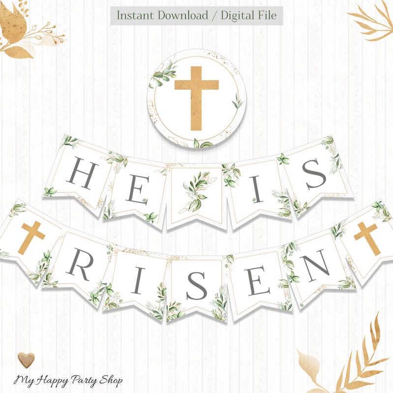 He is Risen Banner - Etsy
